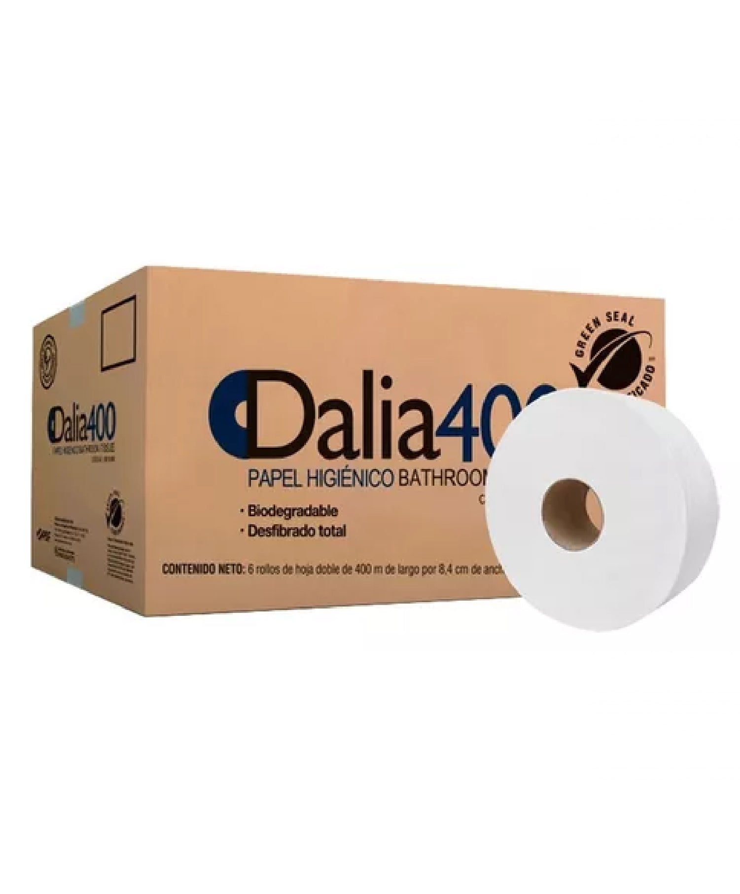 Papel Higiénico Jumbo Dalia 400 metros Caja con 6 Rollos – Suministros GAMA